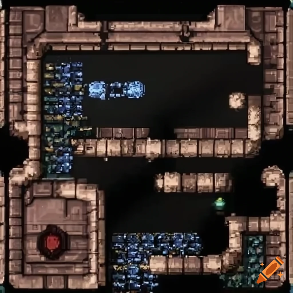 2d game map with rock formations on Craiyon