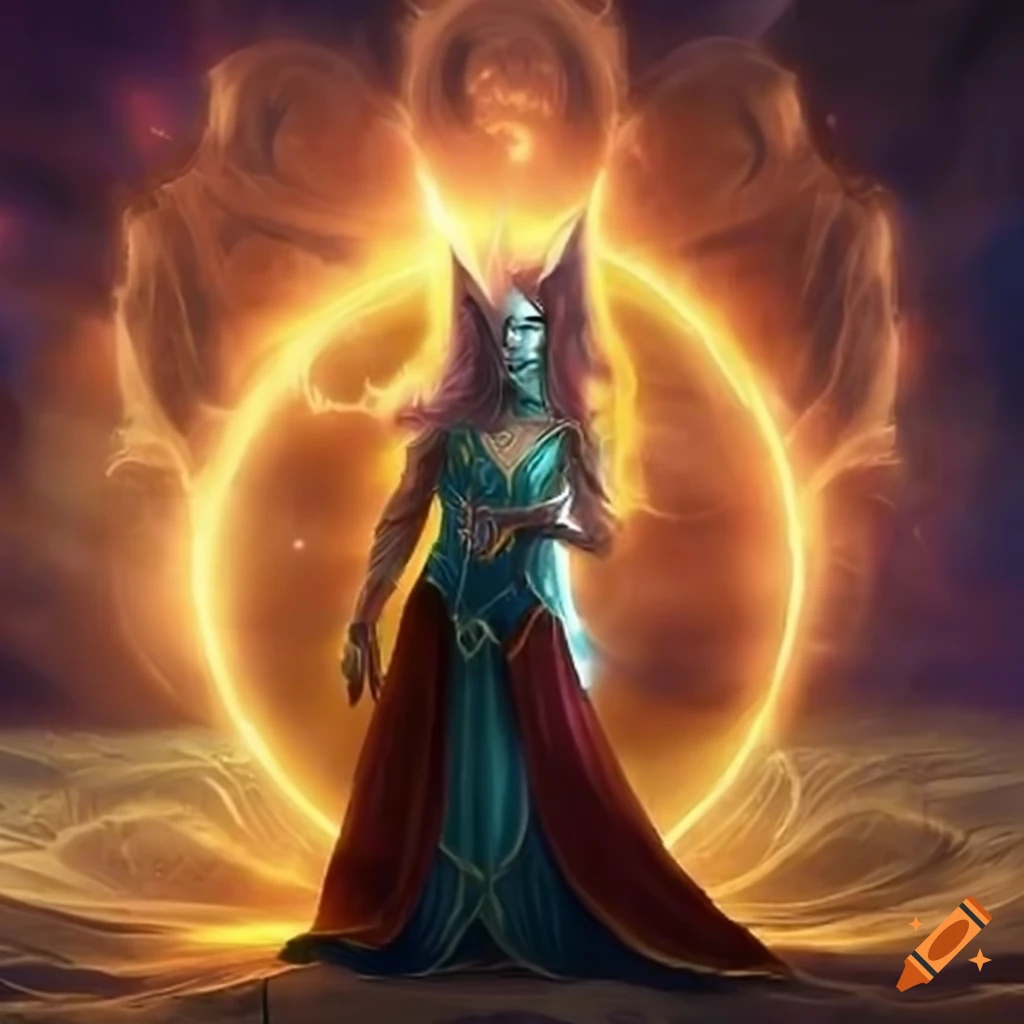 Image of a wizard with a sunlight aura