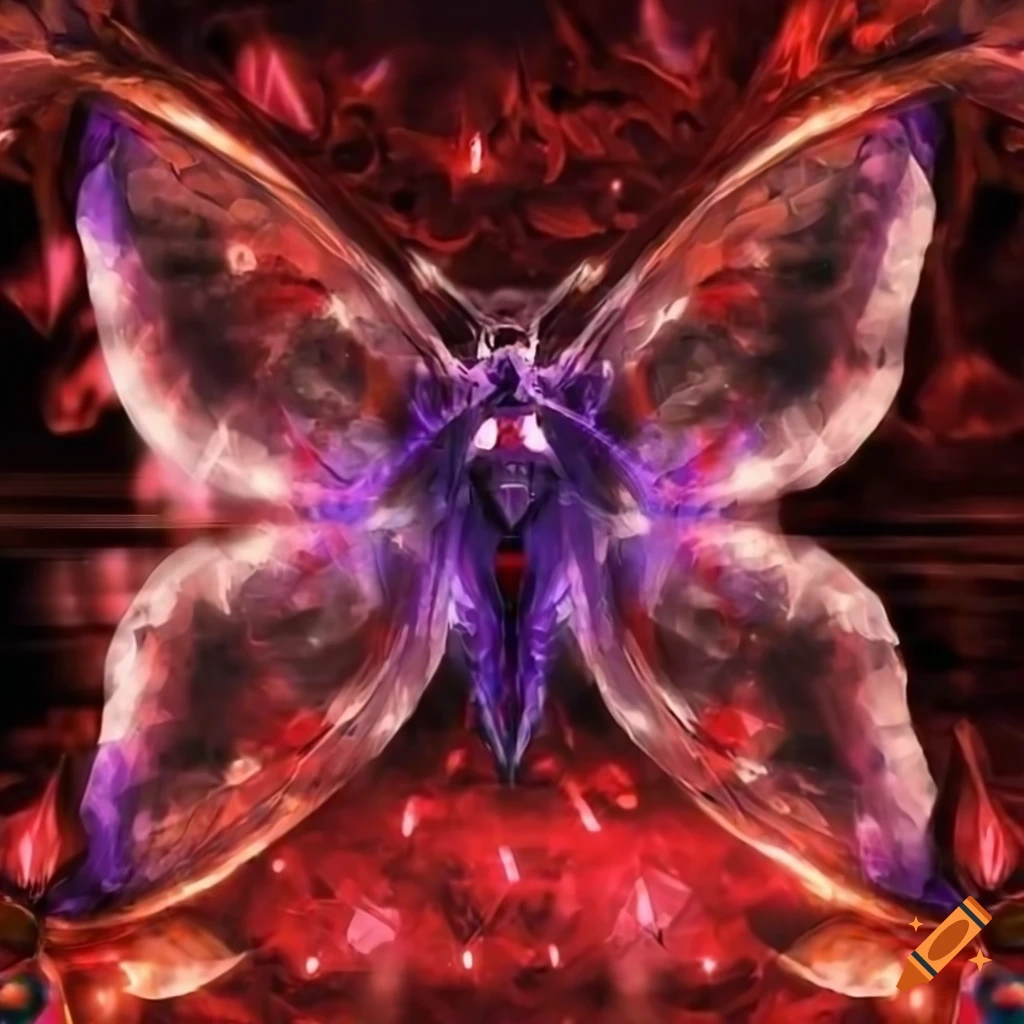 Concept art of a crystal moth with glowing antenna on Craiyon