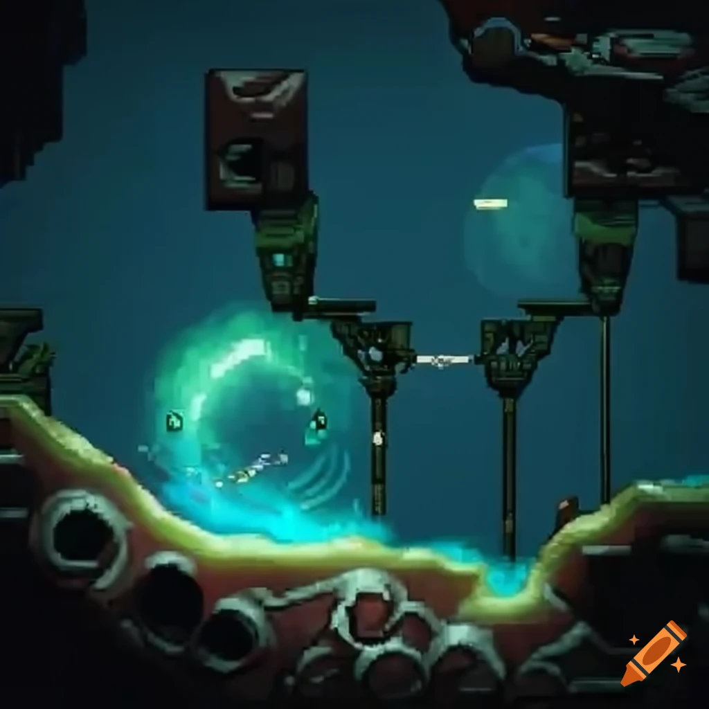 Zx spectrum platform game screenshot on Craiyon