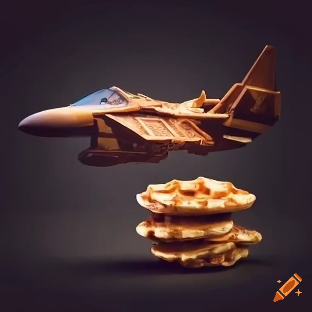Waffle fighter jet artwork on Craiyon