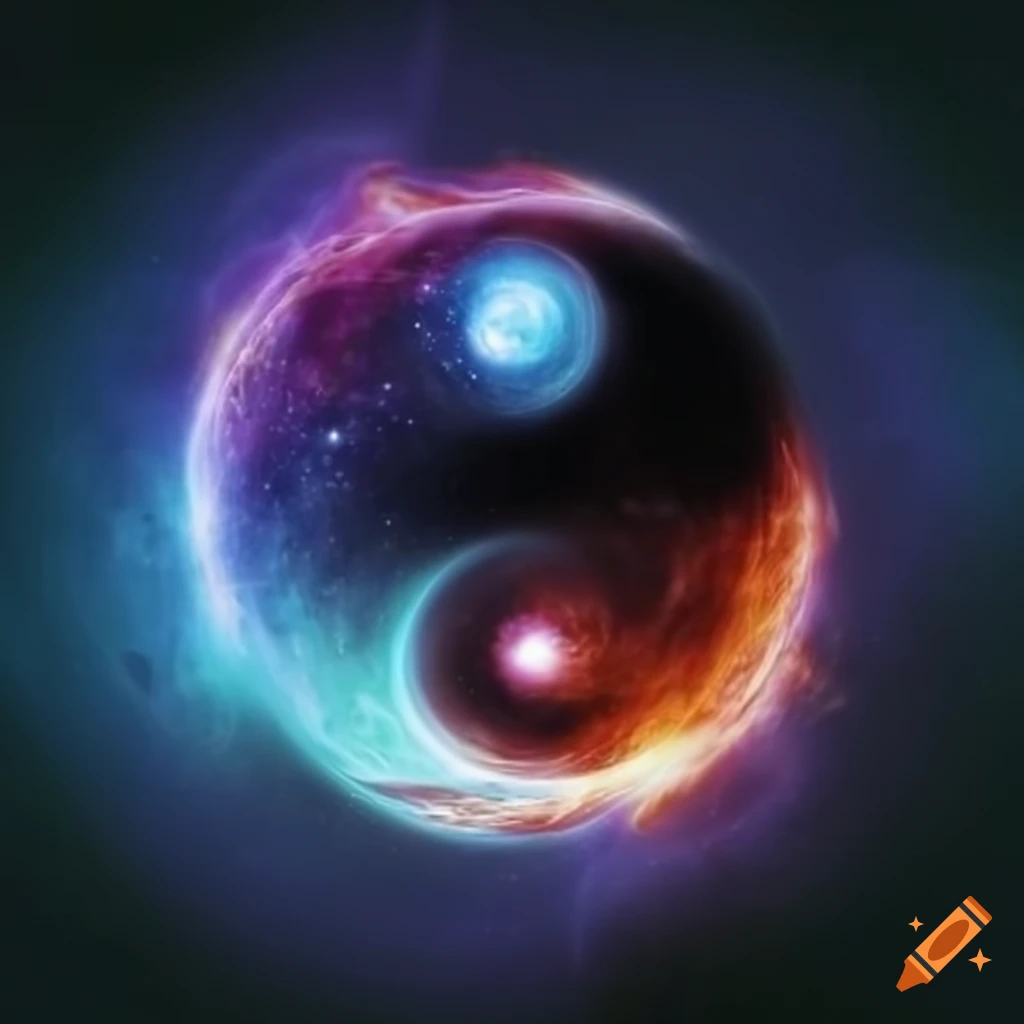 Symbolic artwork of a neutron star collision