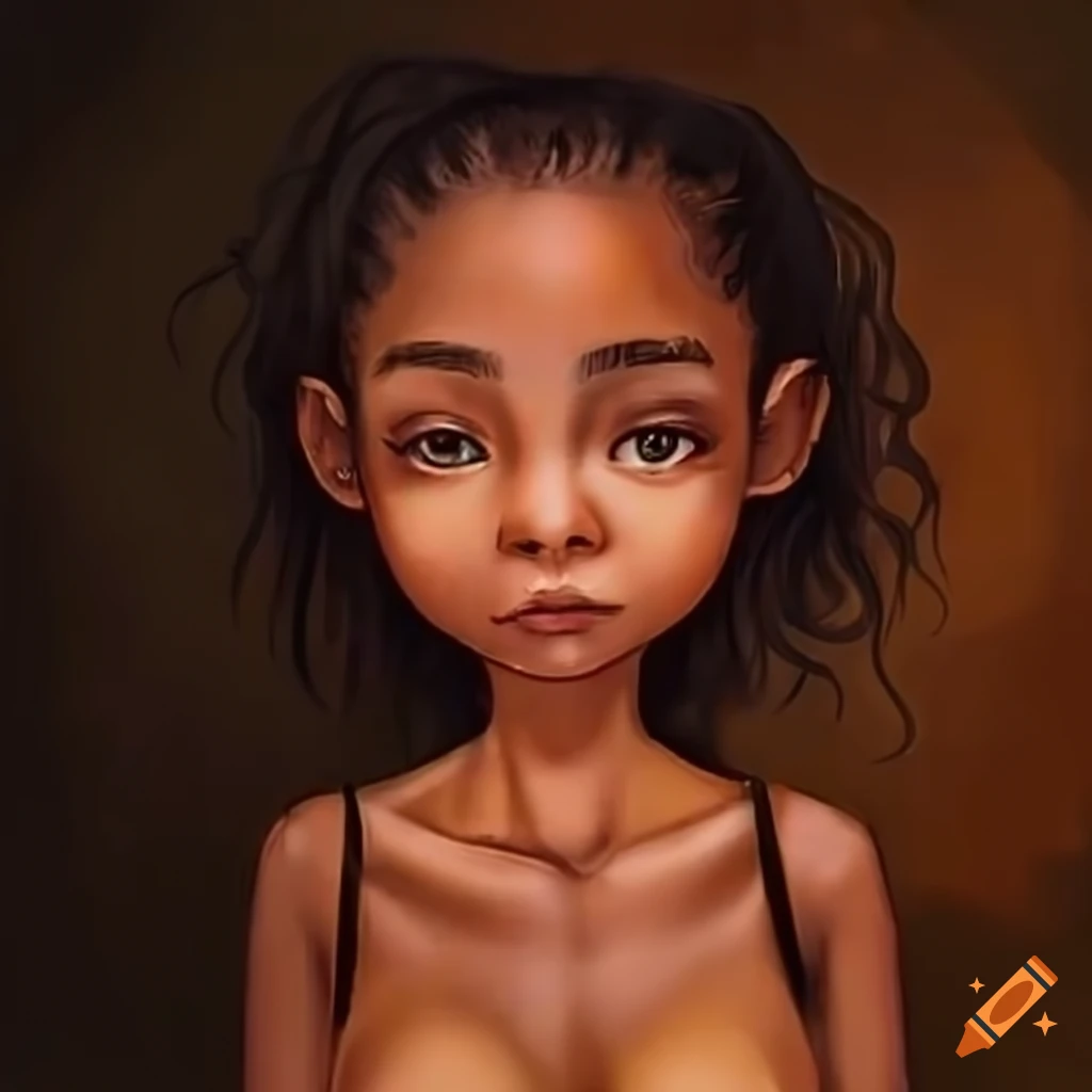 Studio ghibli style african girl inspired by 'my neighbor totoro' on ...