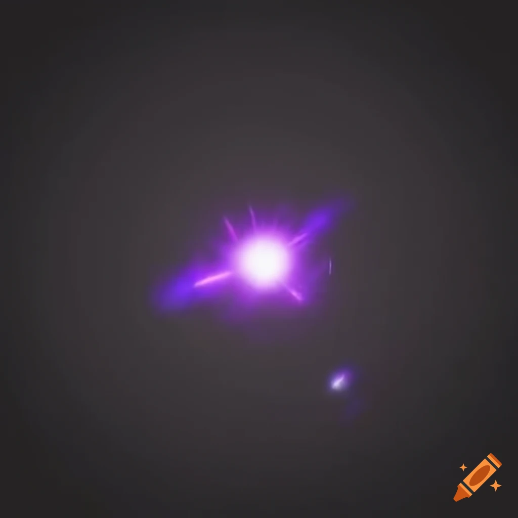 Purple magical flare ball on black background on Craiyon