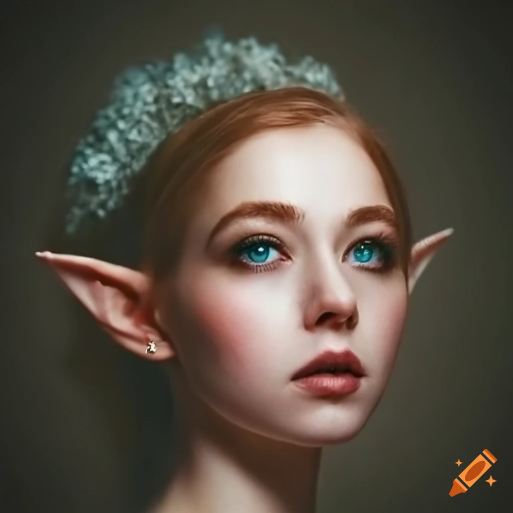 Digital art of a beautiful young female elf