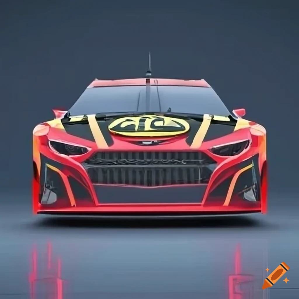 Modern race car with fighter jet-inspired design on Craiyon