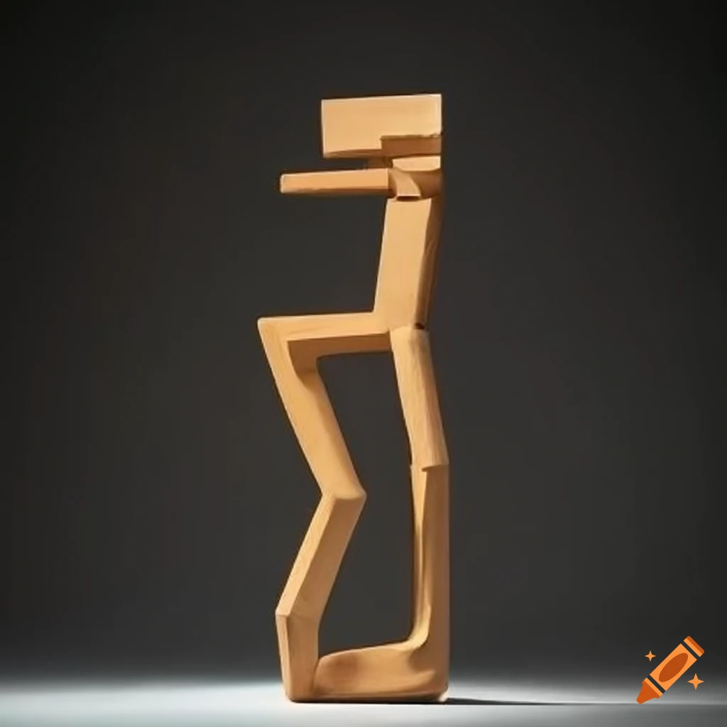 Figurative sculpture in constructivist style on Craiyon