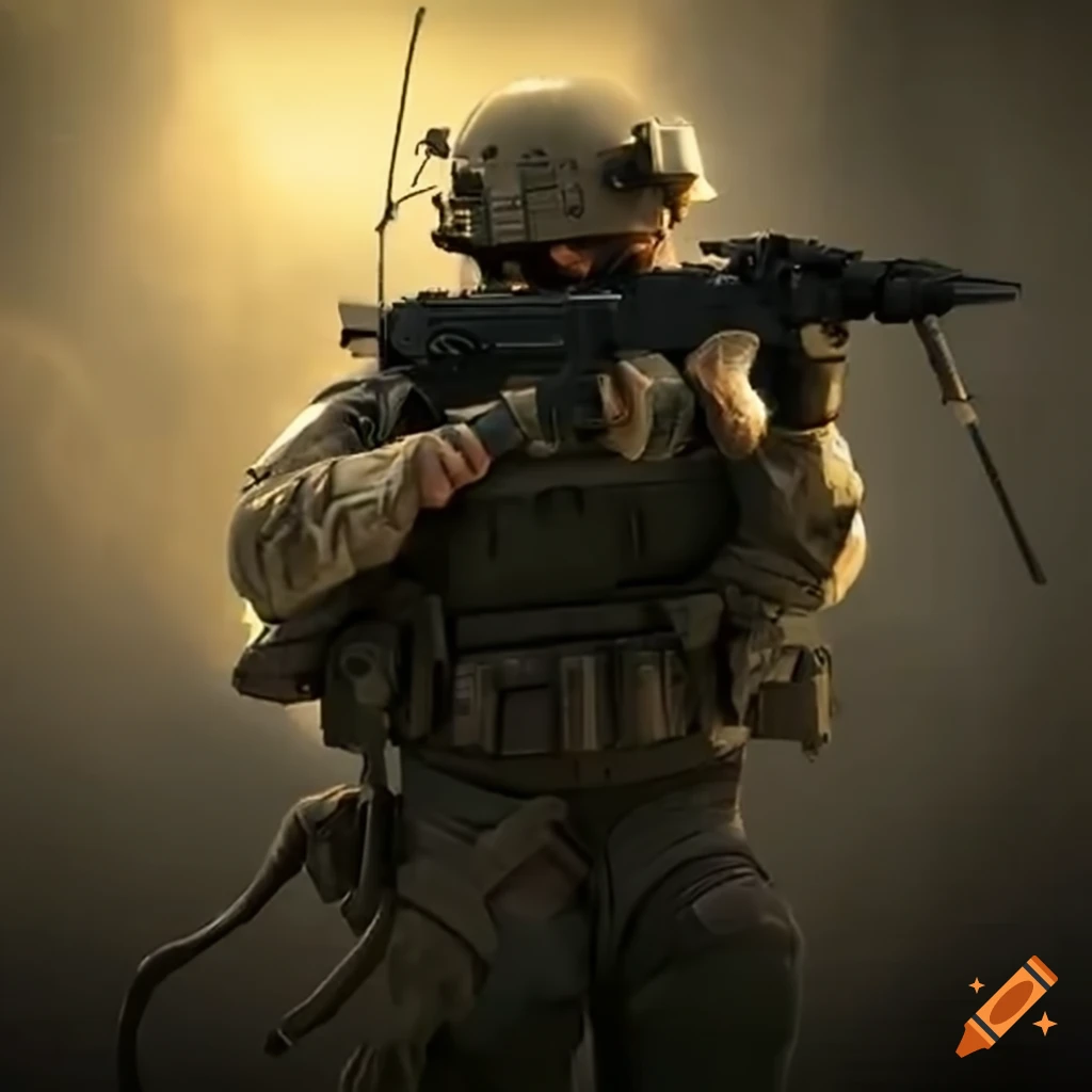 A man with a sniper and is about to get sniped at on Craiyon