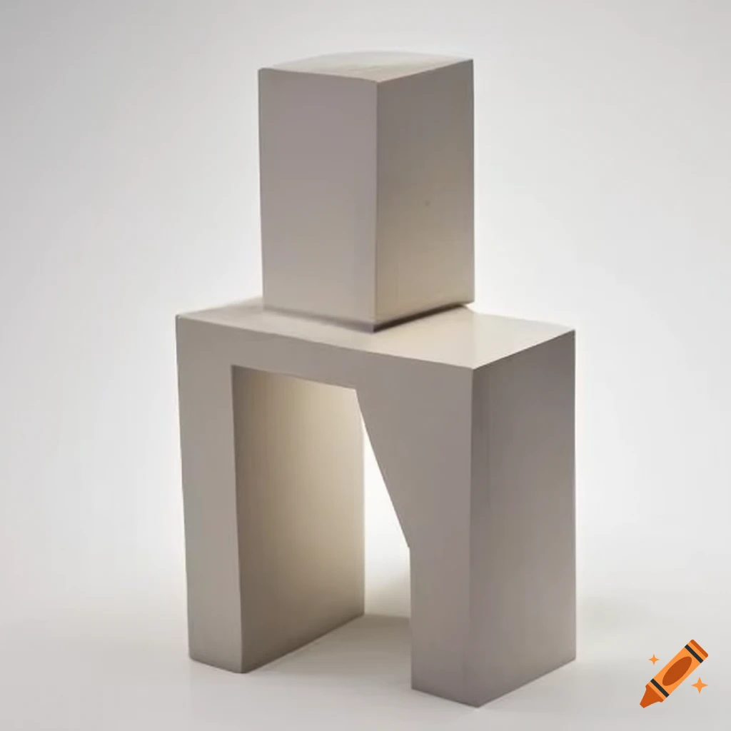 Abstract cubic sculpture of a human figure on Craiyon