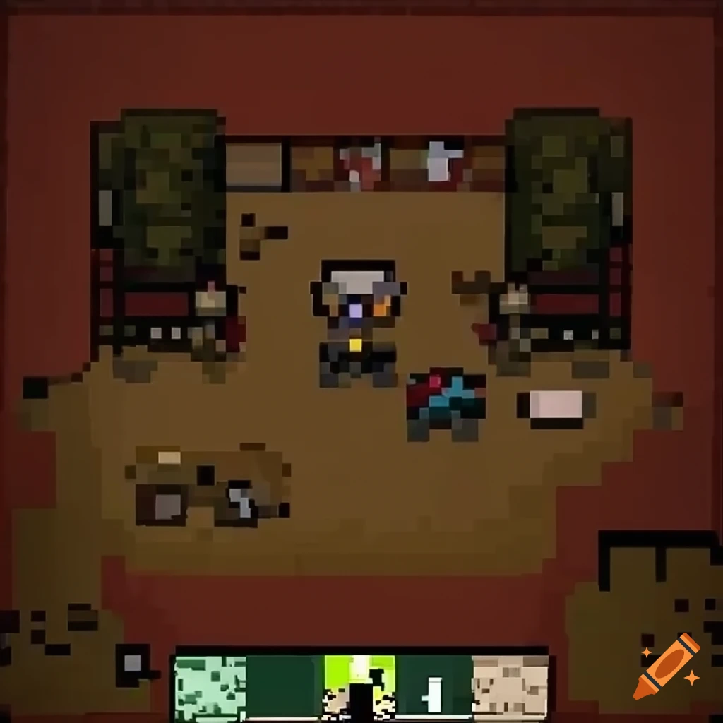 Pixel art game horror on Craiyon