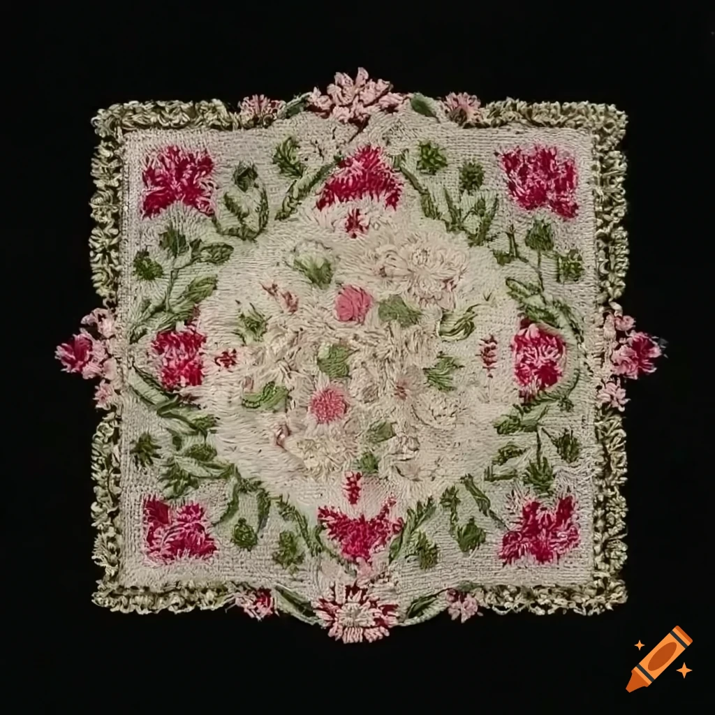 Victorian embroidered jewelry on Craiyon