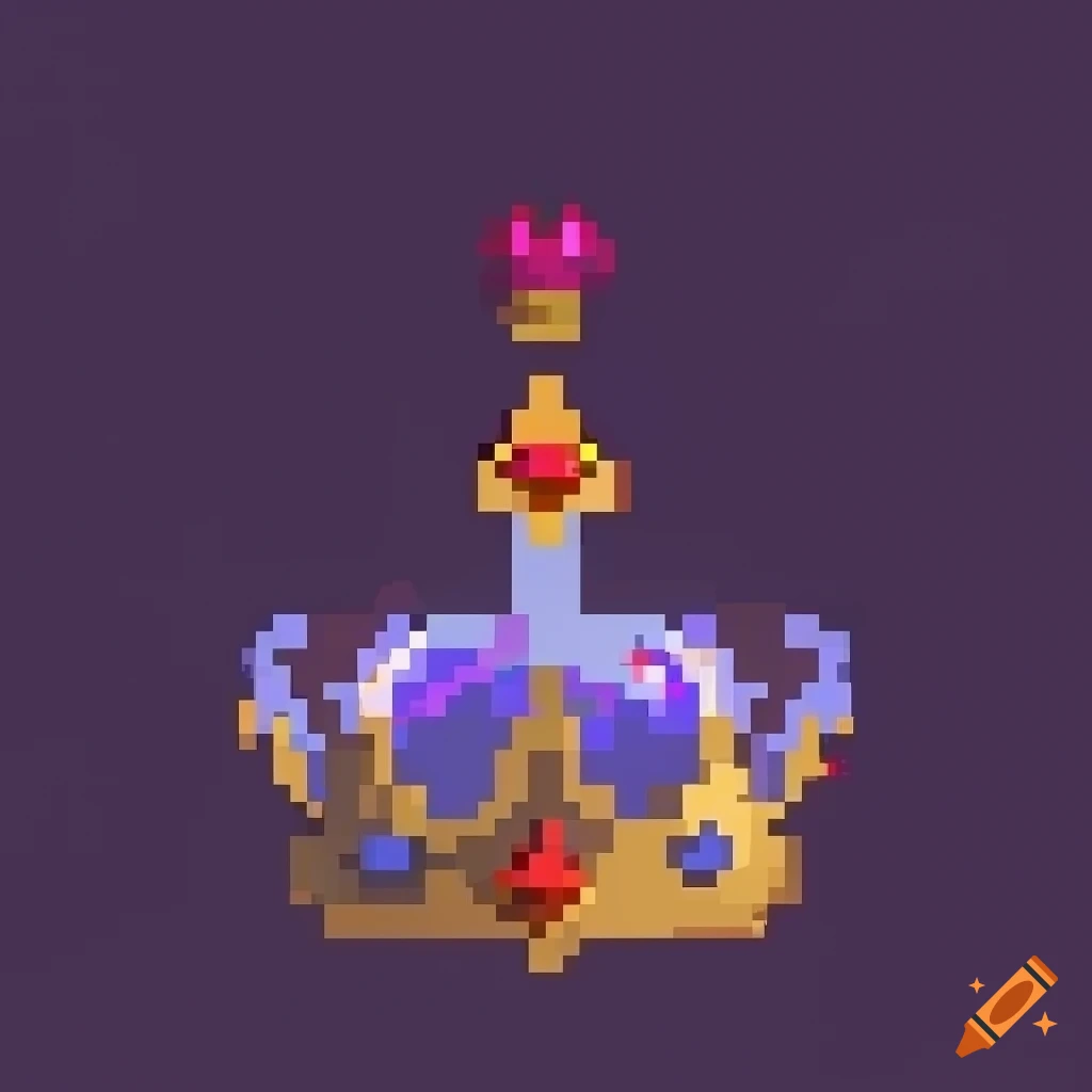 32x32 Duke crown pixel art on Craiyon