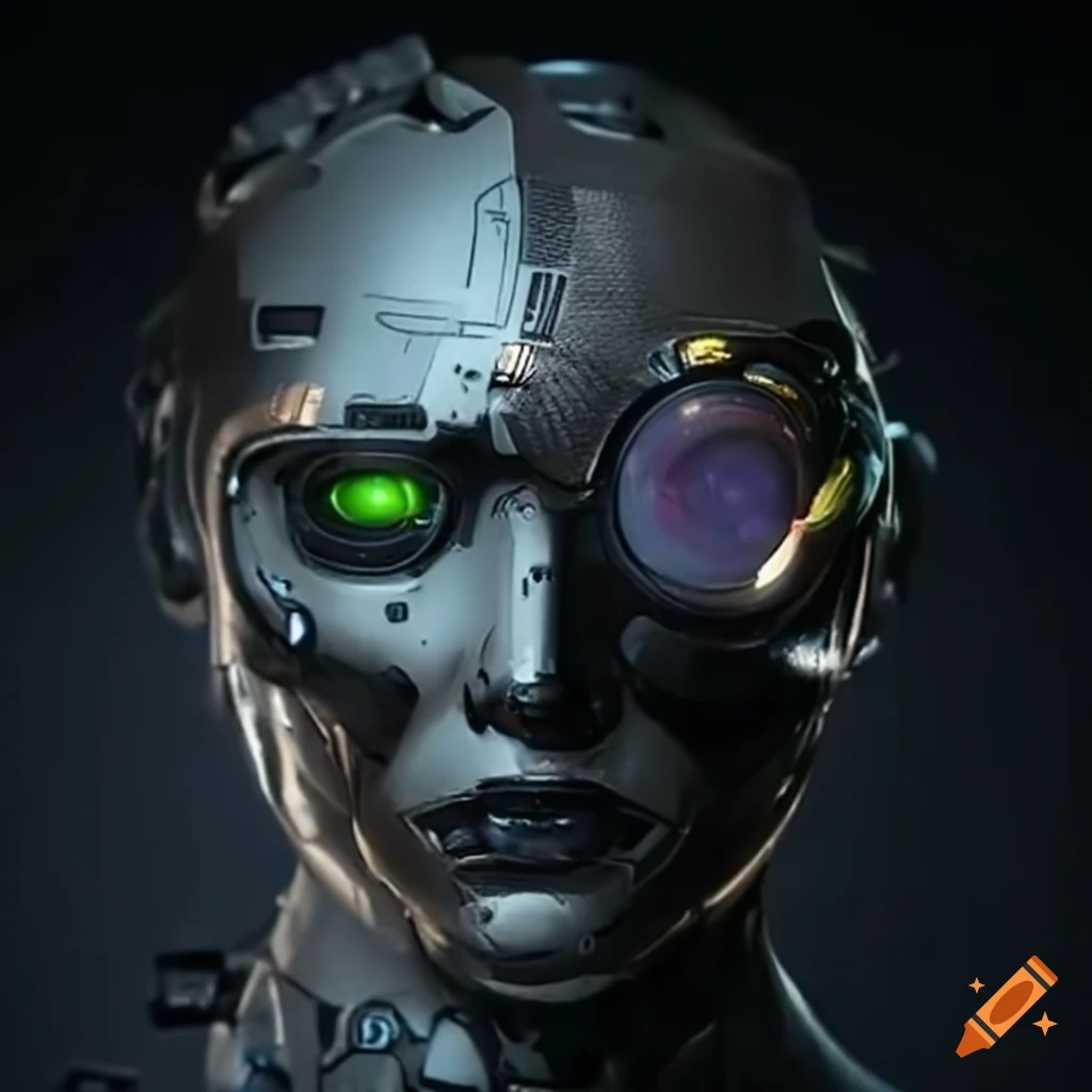Concept art of a futuristic cyborg on Craiyon