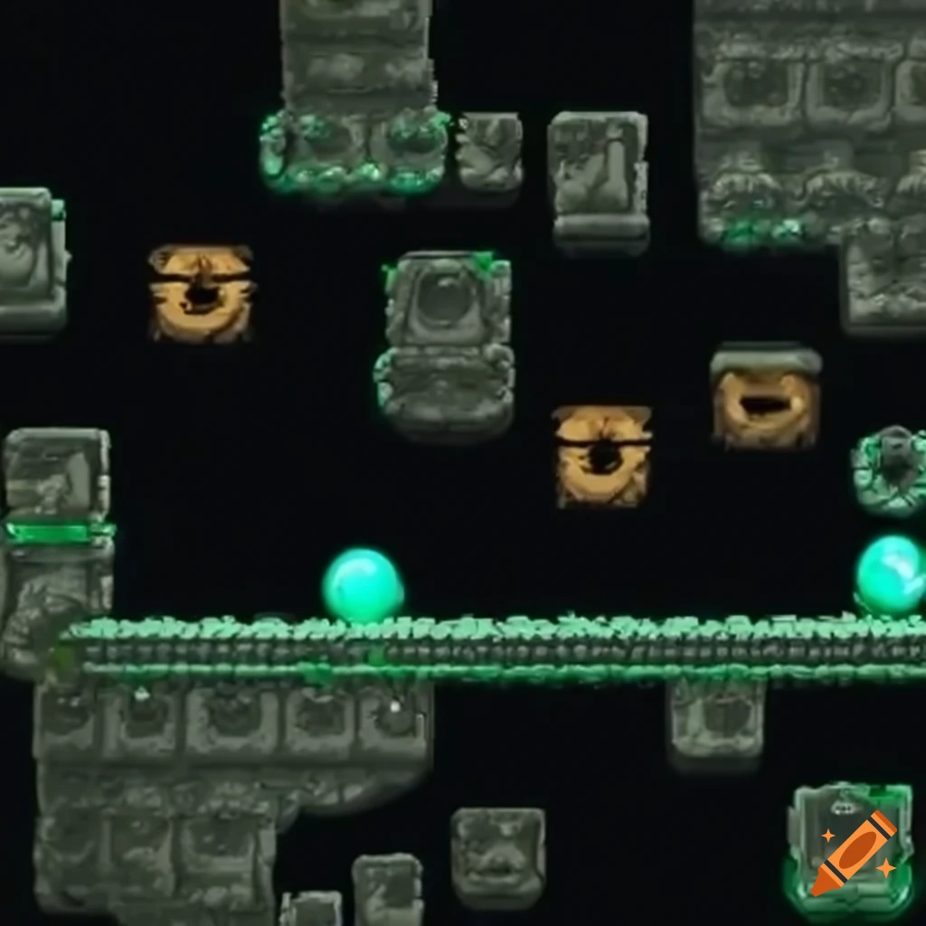 2d platformer game with bubble tiles on Craiyon