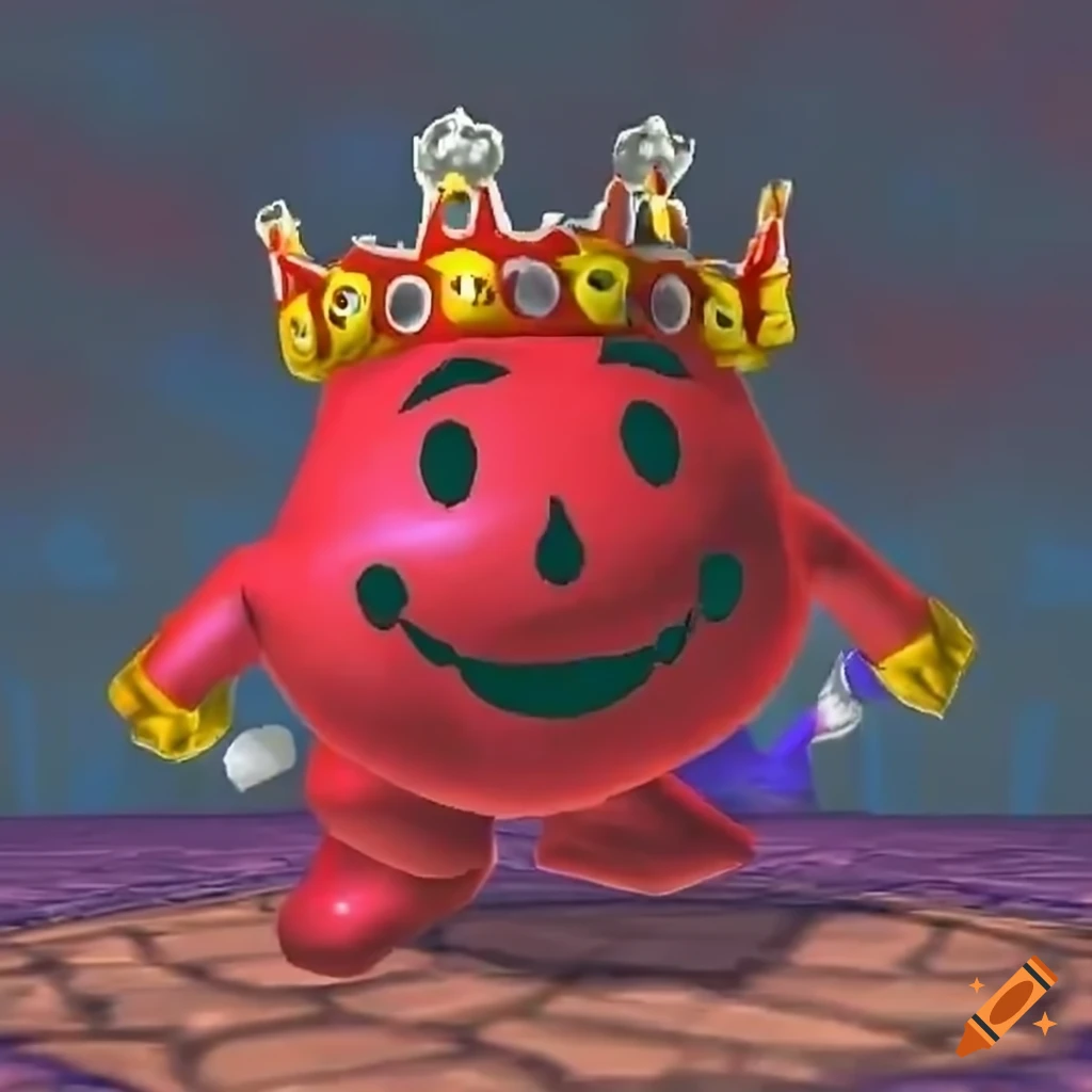 Boss fight with kool-aid man in mario 64 on Craiyon