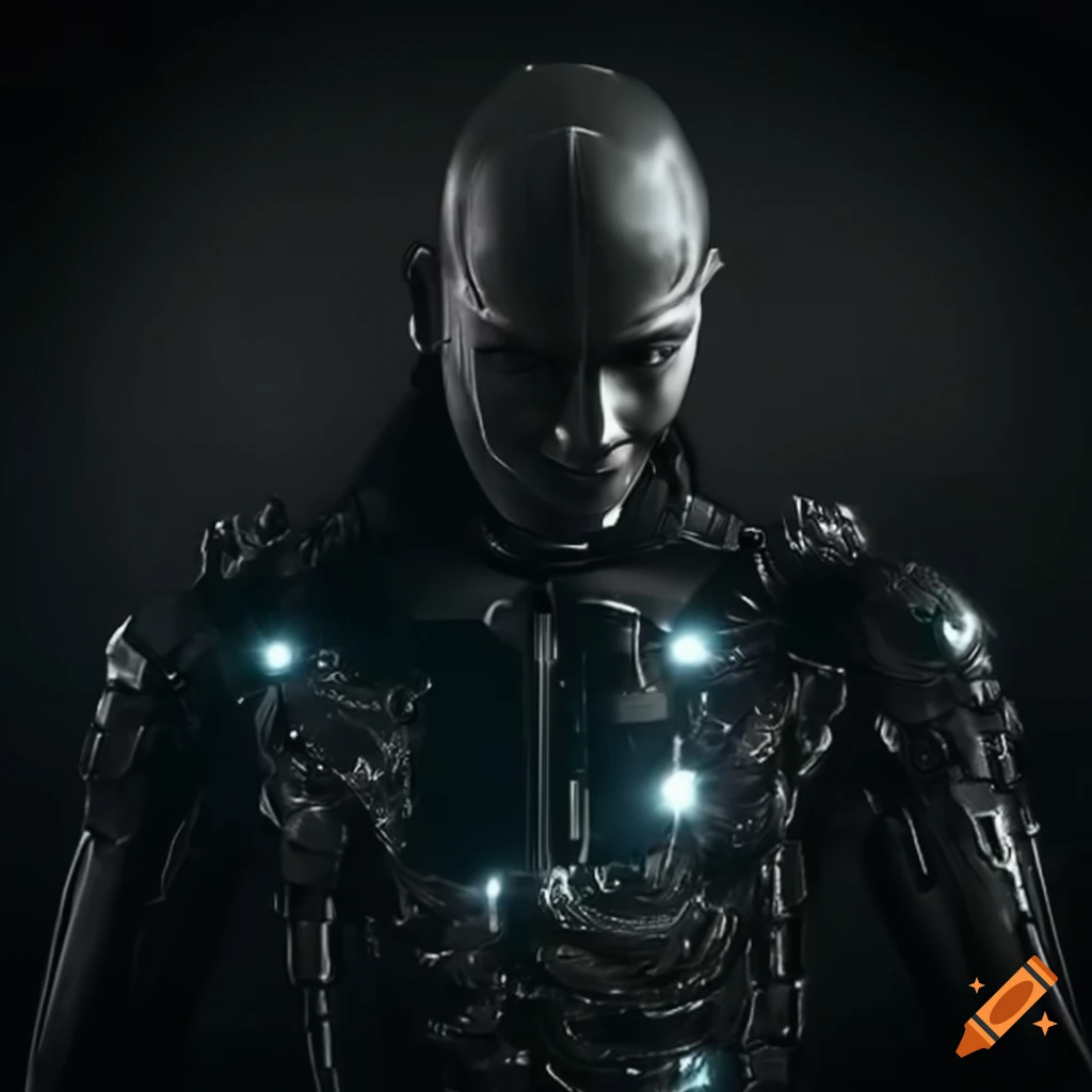 Concept of a futuristic cyborg