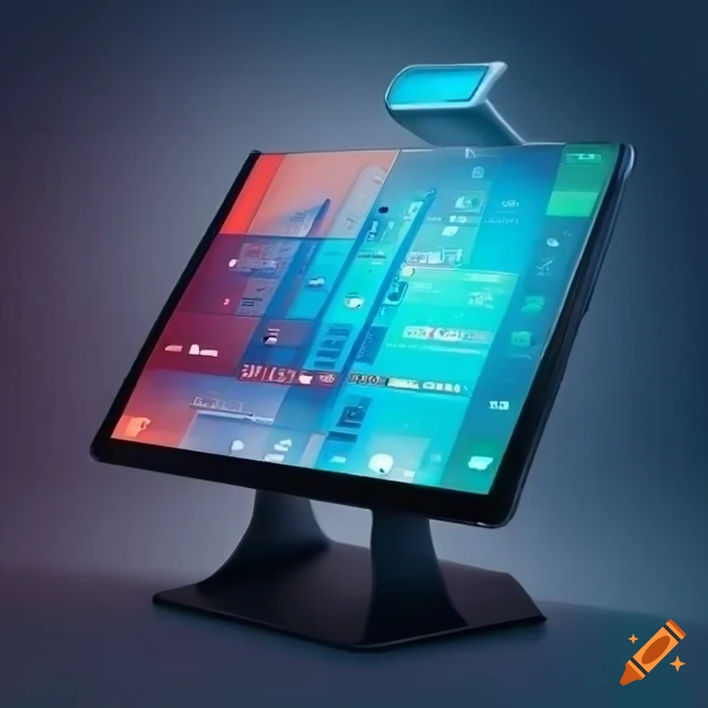 Clean and user-friendly login screen for desktop POS system on Craiyon