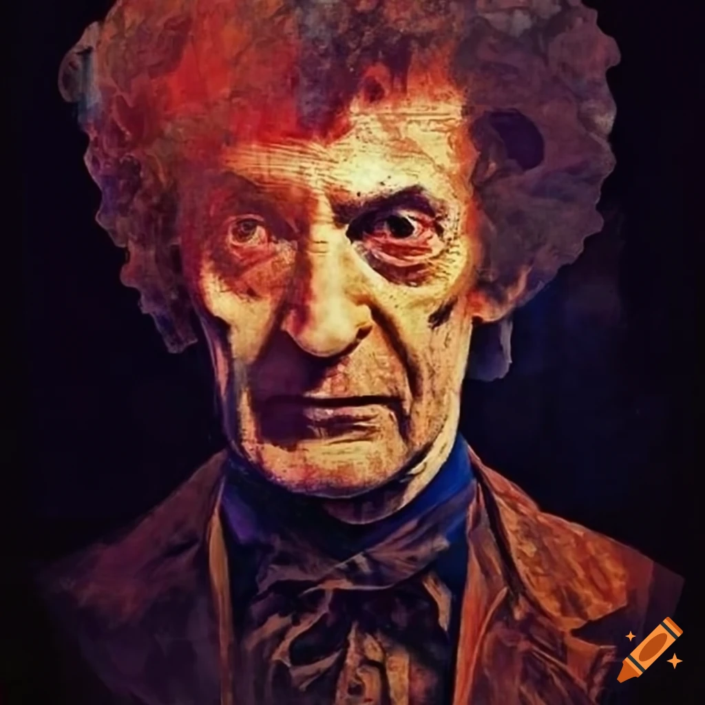 Doctor who retro portrait collage poster painting