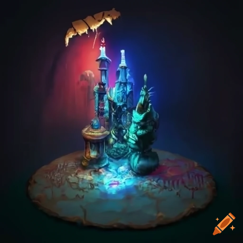Image of a mod-friendly realms stand on Craiyon