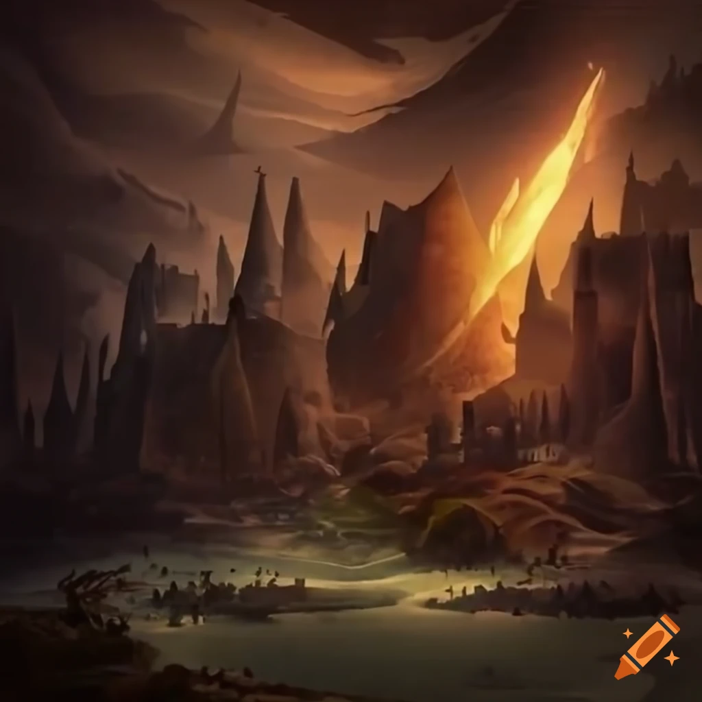 Fantasy game illustration - realm relocation on Craiyon