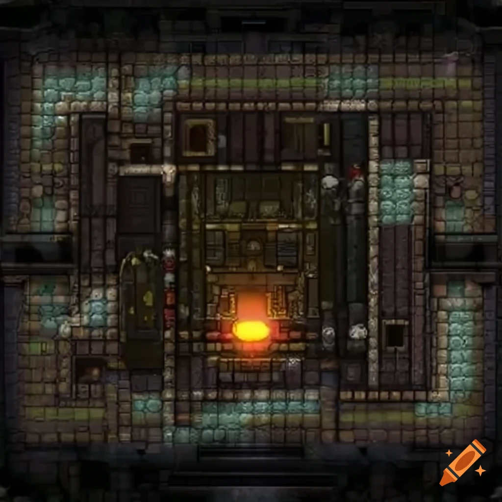 2d game map with rocks and platforms on Craiyon