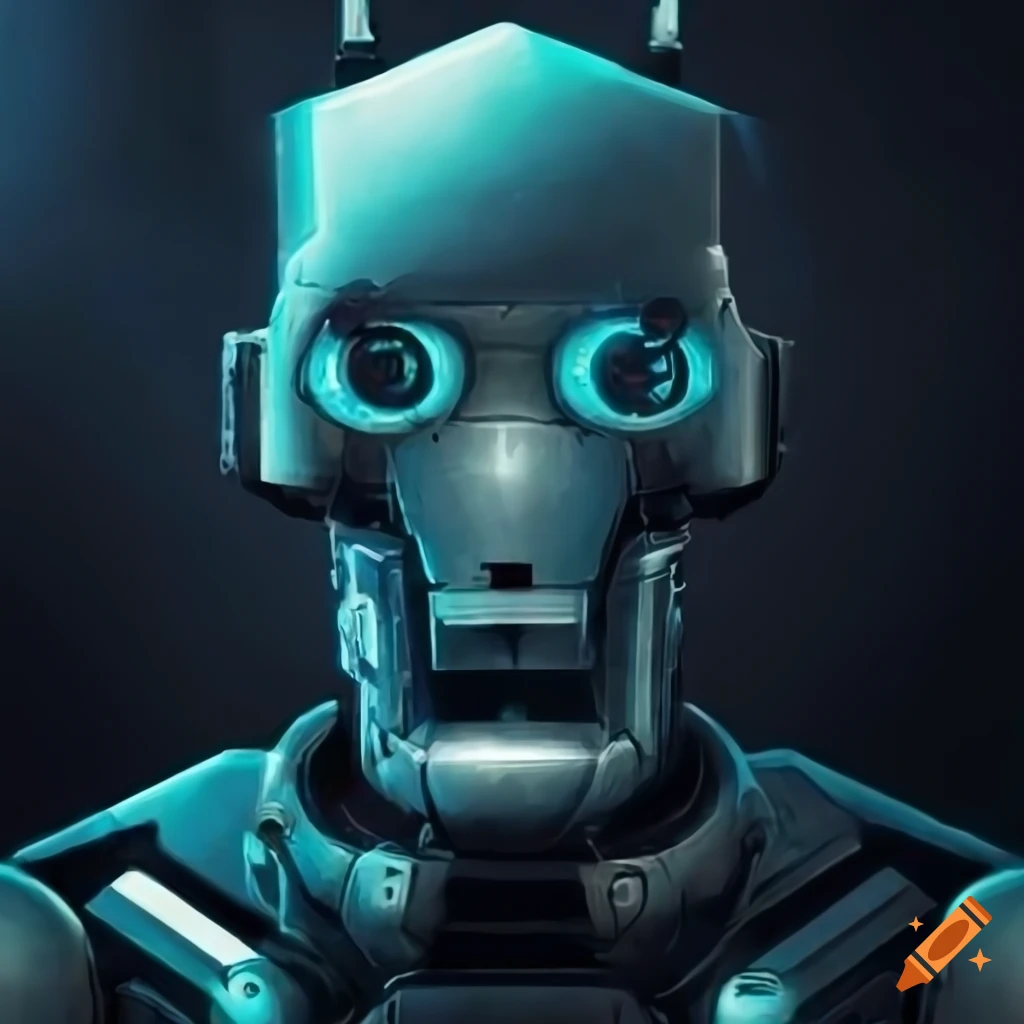 Poster for a robot-themed video game