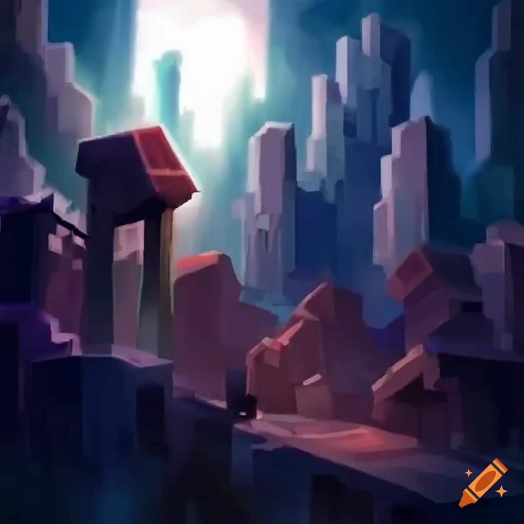 Promotion of minecraft realms on Craiyon