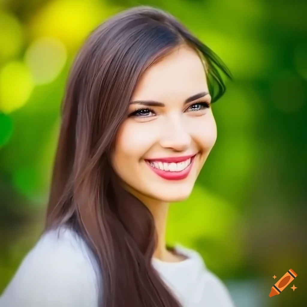 Beautiful Woman With A Bright Smile Beautiful Woman With A Bright Smile