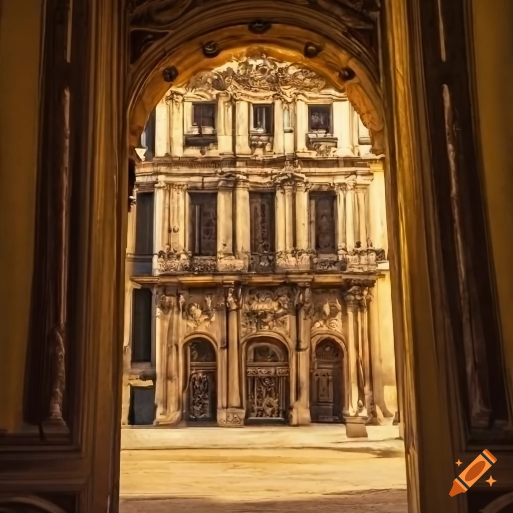 Intricate stone door in old havana on Craiyon