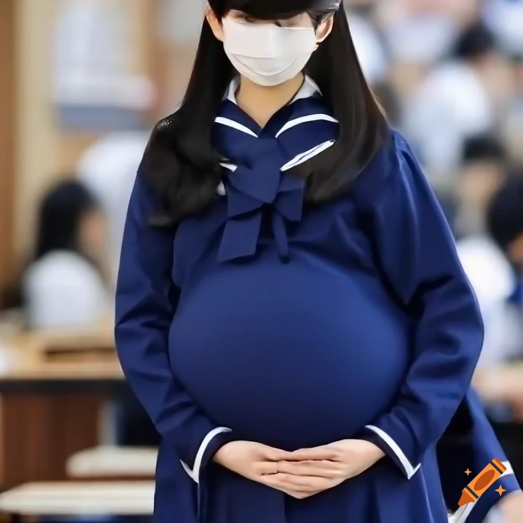 Japanese girl wearing navy blue sailor uniform on Craiyon