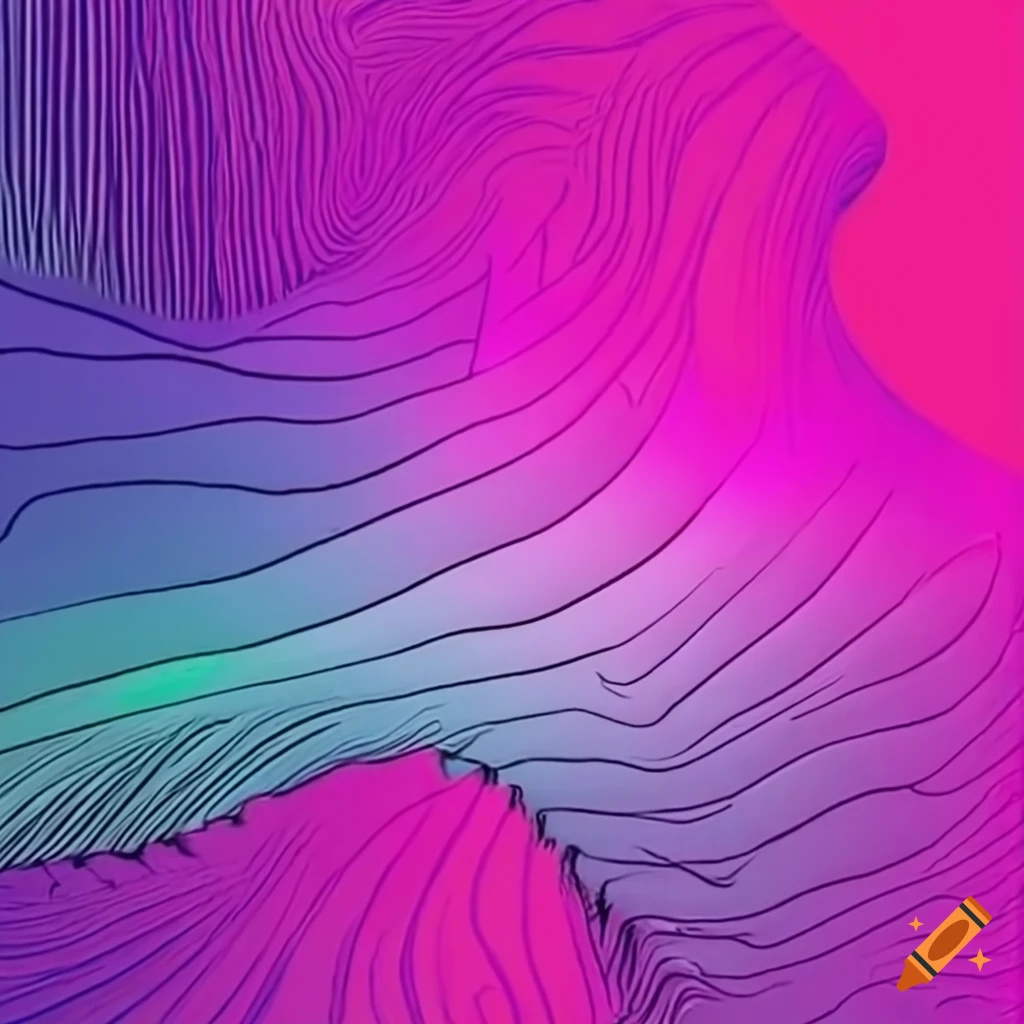 Abstract digital artwork of shifting terrain on Craiyon