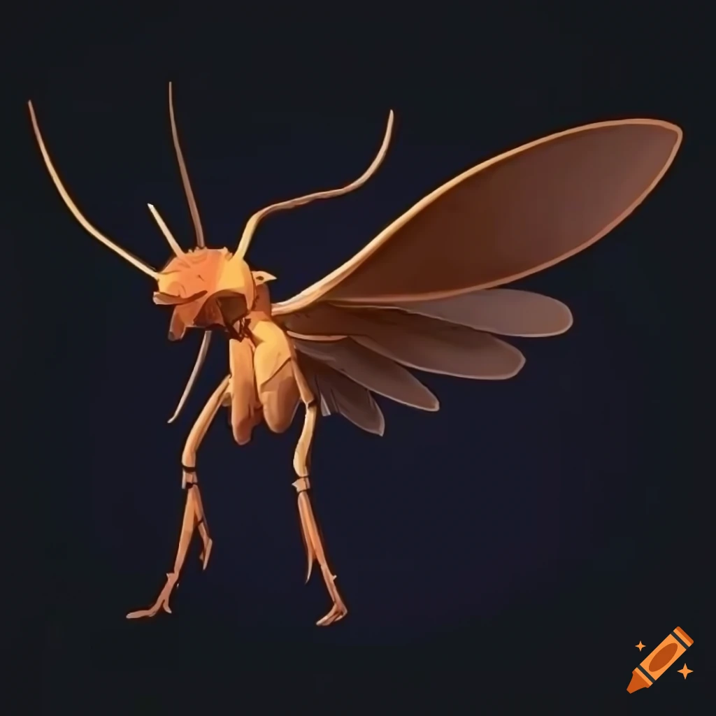 2d game element of a bug with wings on Craiyon