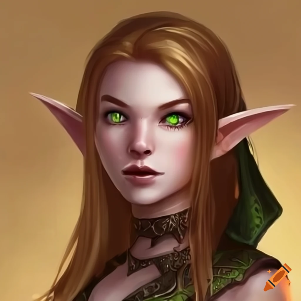 Portrait of a young female elf