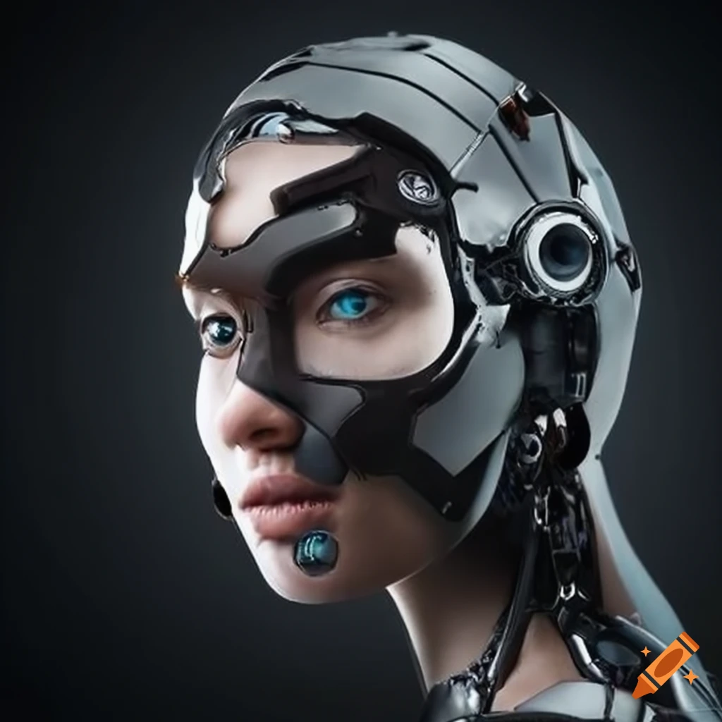 Concept of a futuristic cyborg on Craiyon