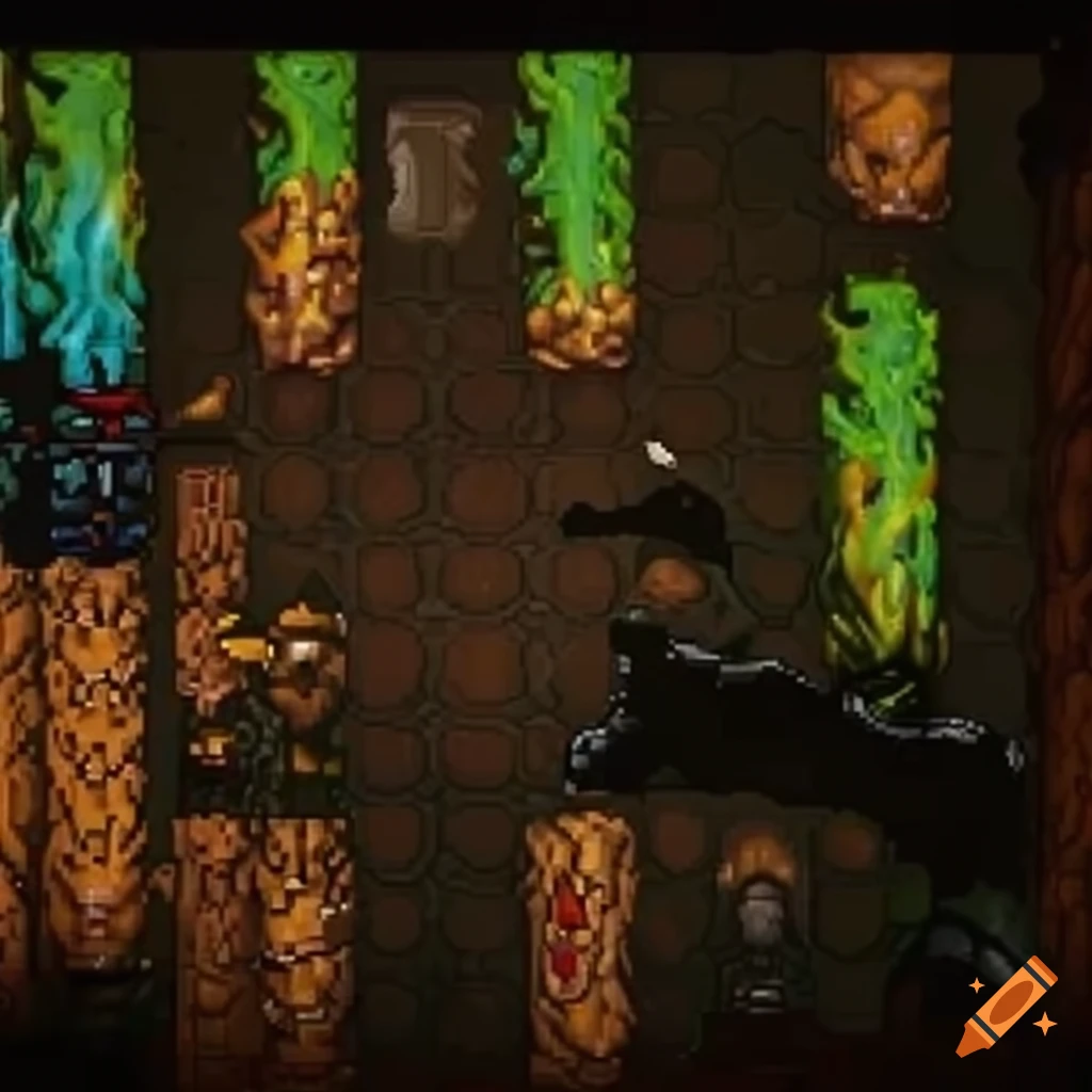 Pixel art of evil aliens in super metroid game on Craiyon