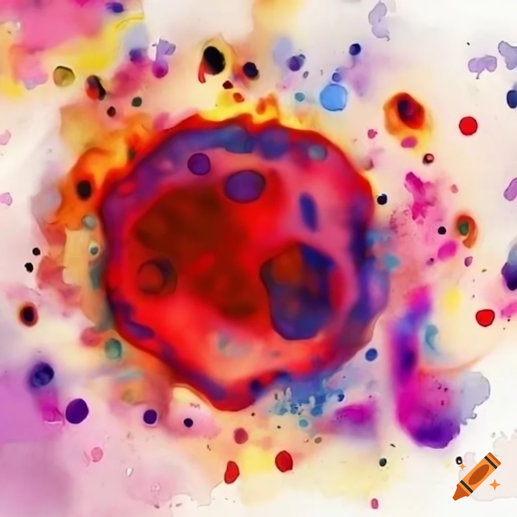 Abstract representation of blood cells on Craiyon
