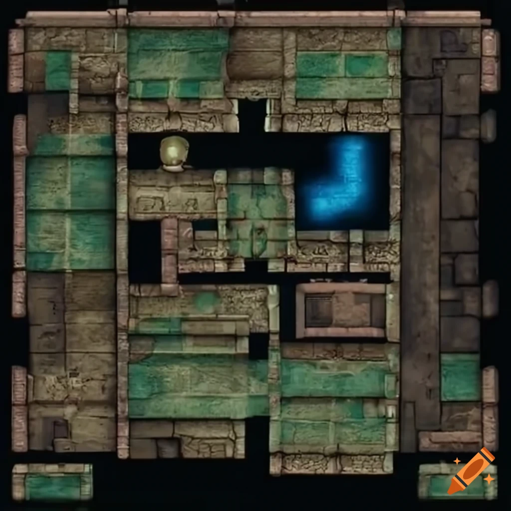 2d game map with rocks and platforms on Craiyon