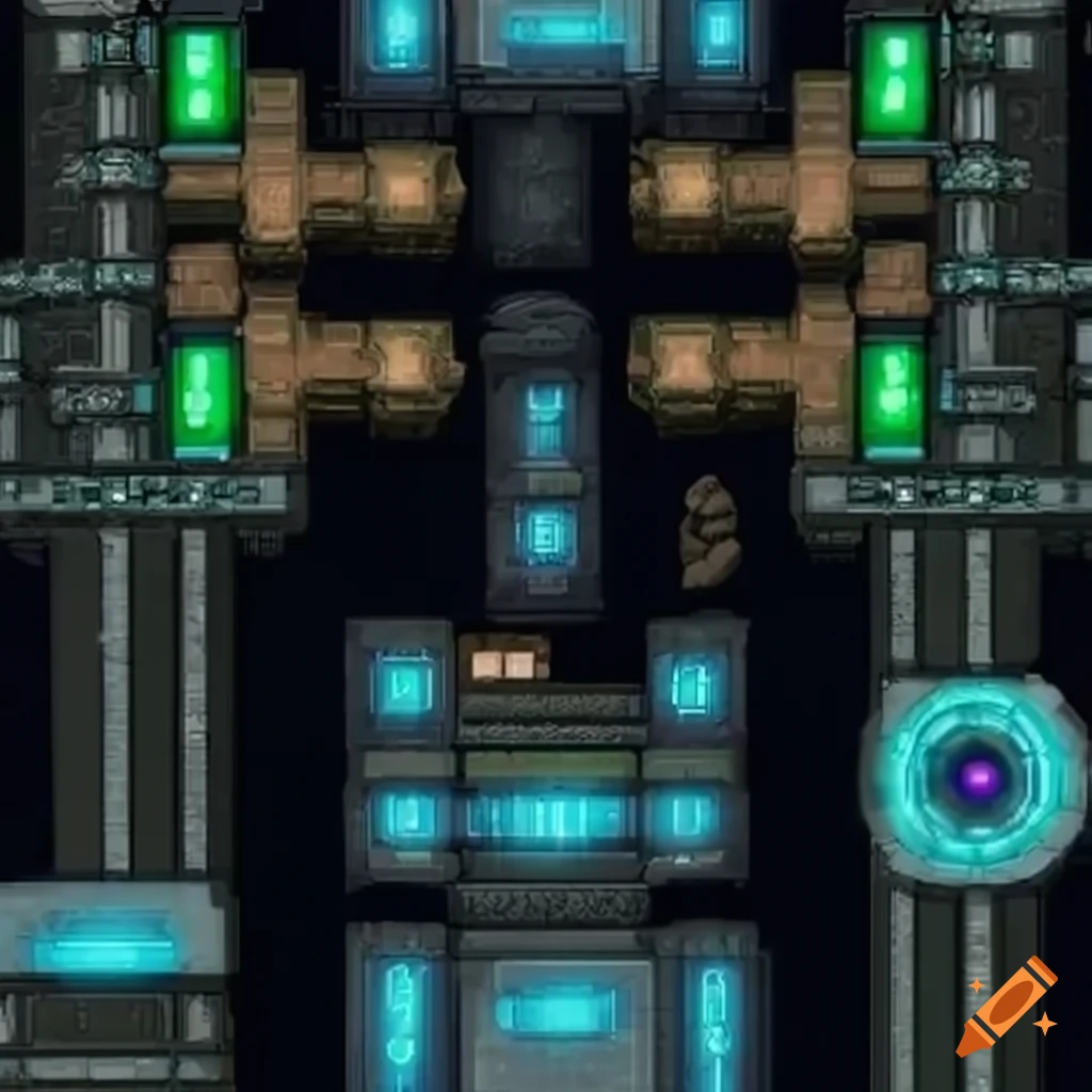2d game map with rocks and platforms on Craiyon