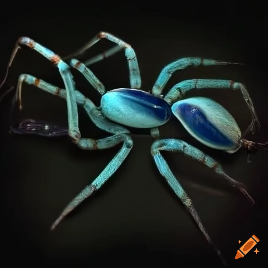 Illusory glass spiders artwork on Craiyon