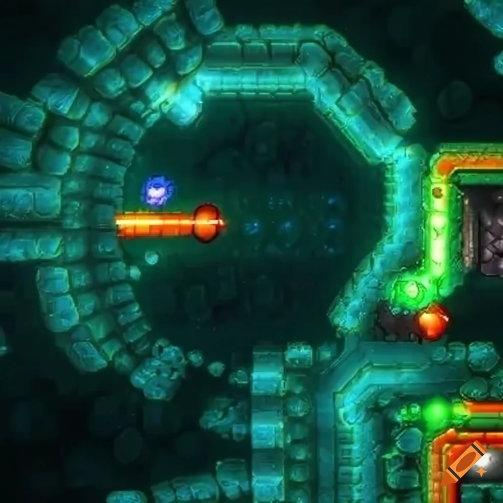 Molten bubble tiles in a 2d platformer game