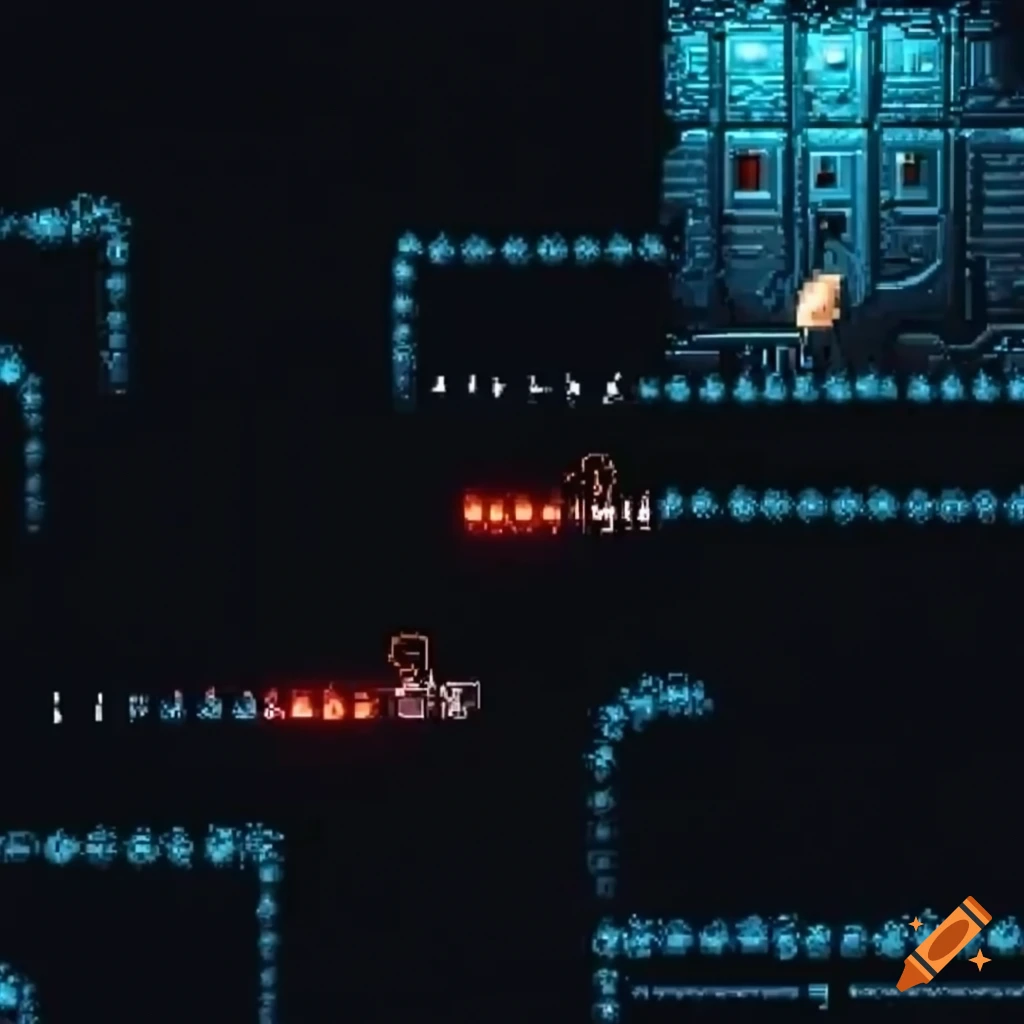 Zx spectrum platform game screenshot on Craiyon
