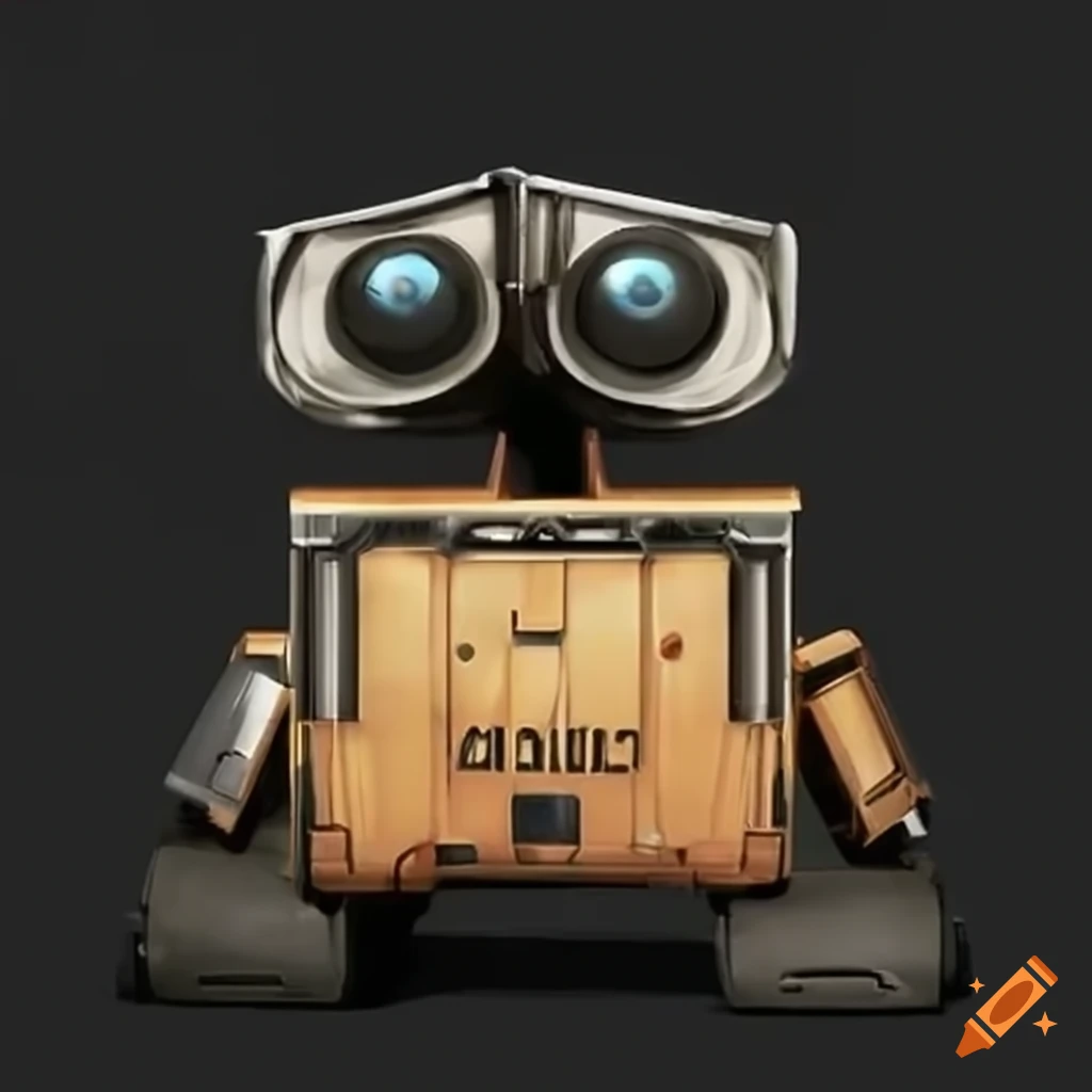 Character wall-e from the movie on Craiyon
