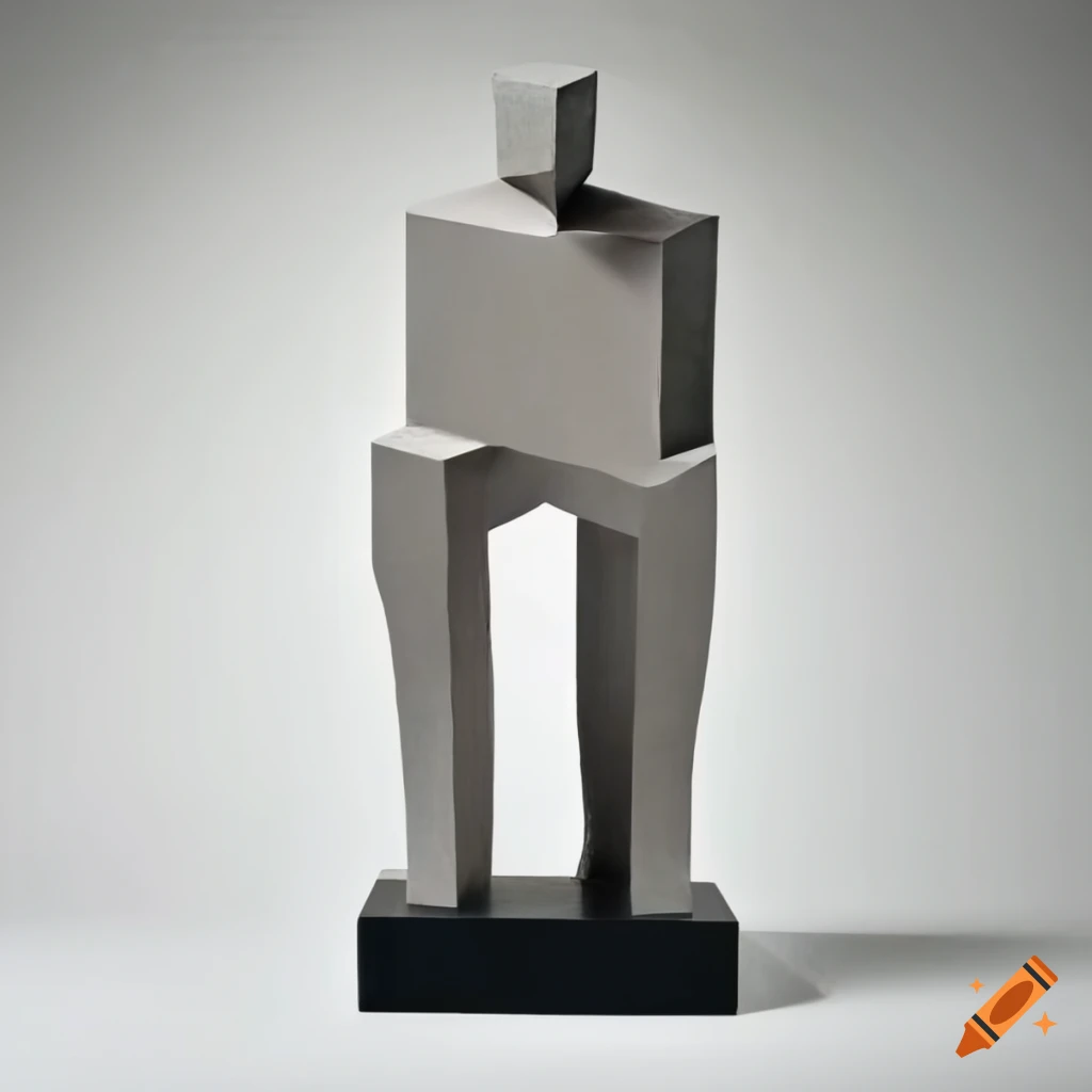 Cubic human figurative sculpture
