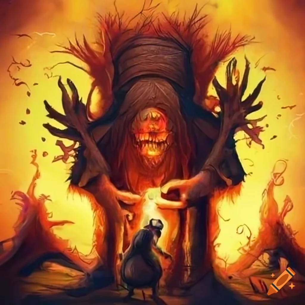 Miyazaki movie poster with pencil sharpener, evil witch, and army of ...