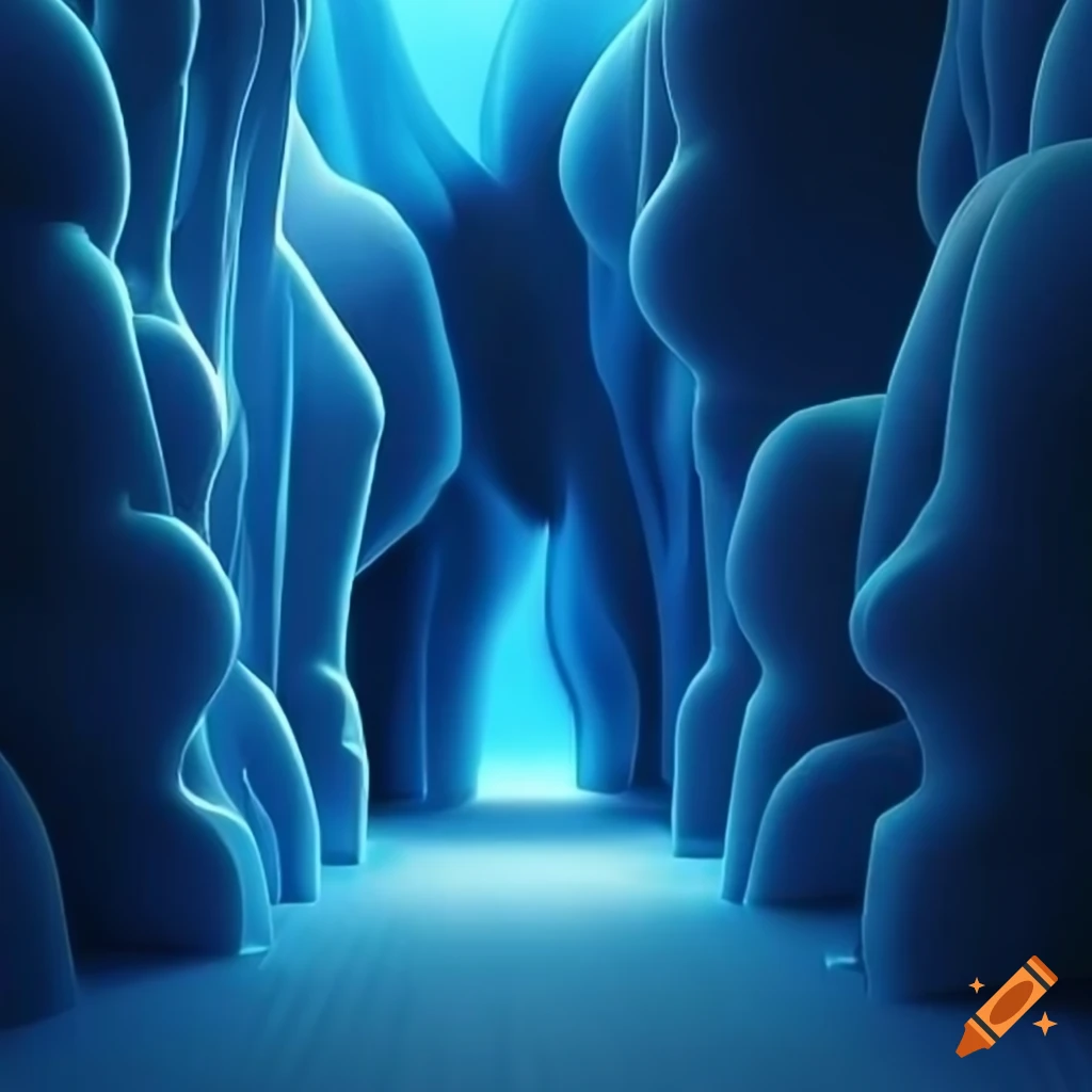 Blue 3d background wallpaper on Craiyon