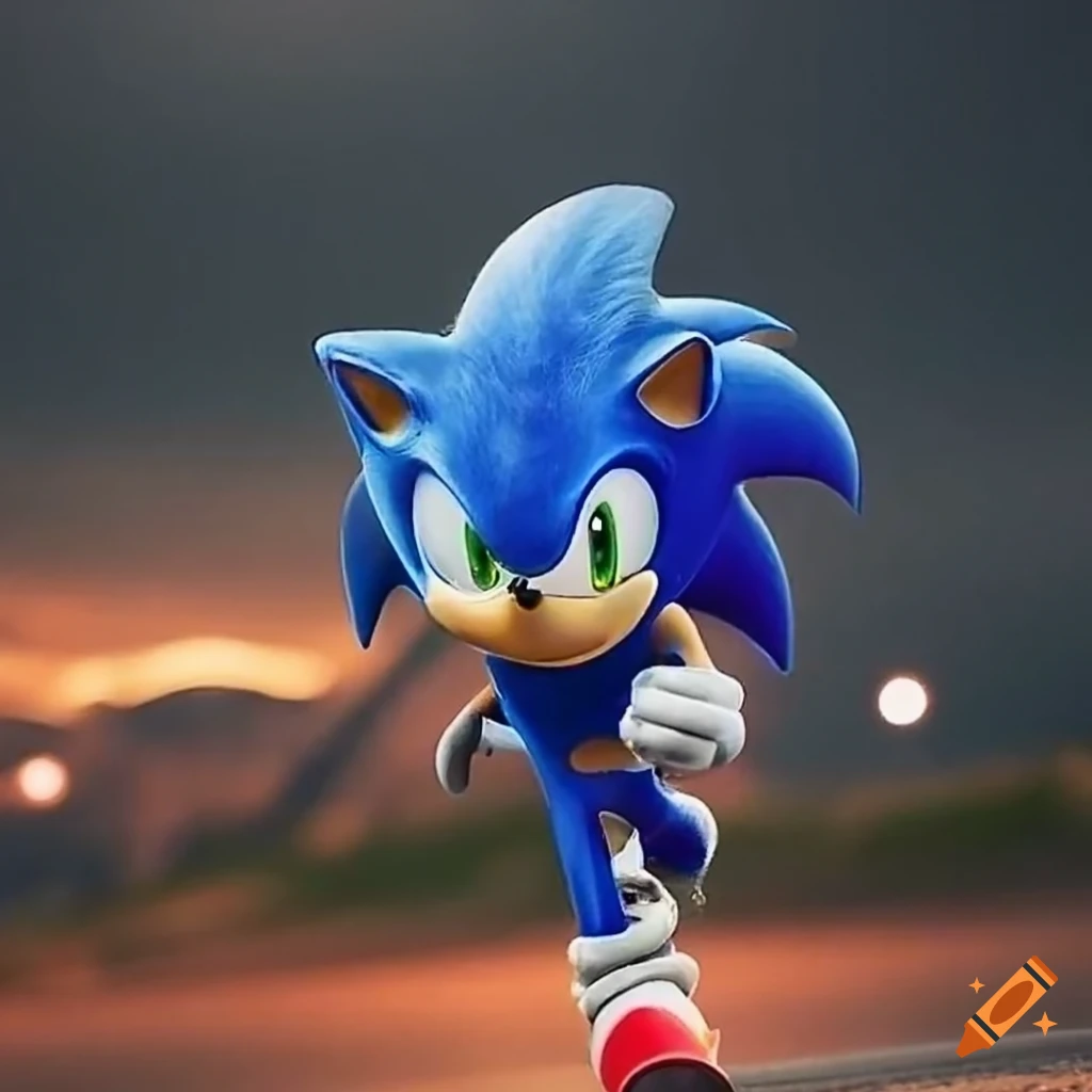 Sonic the hedgehog in front of the brandenburg gate on Craiyon