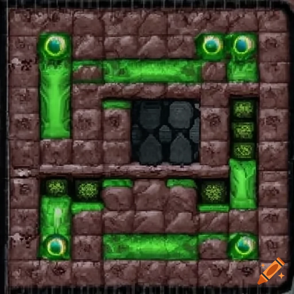 Organic plant-themed 2d game map layout on Craiyon