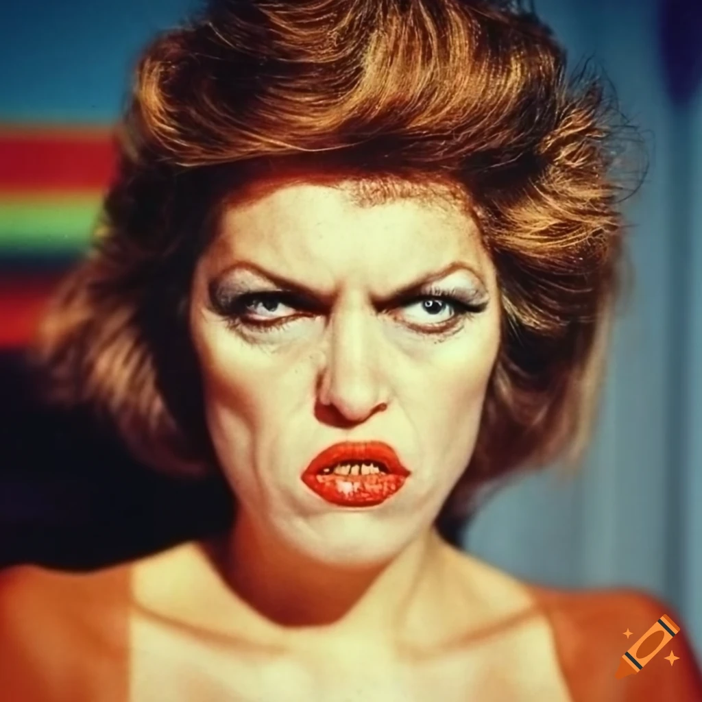 1970s vintage photo of an angry woman