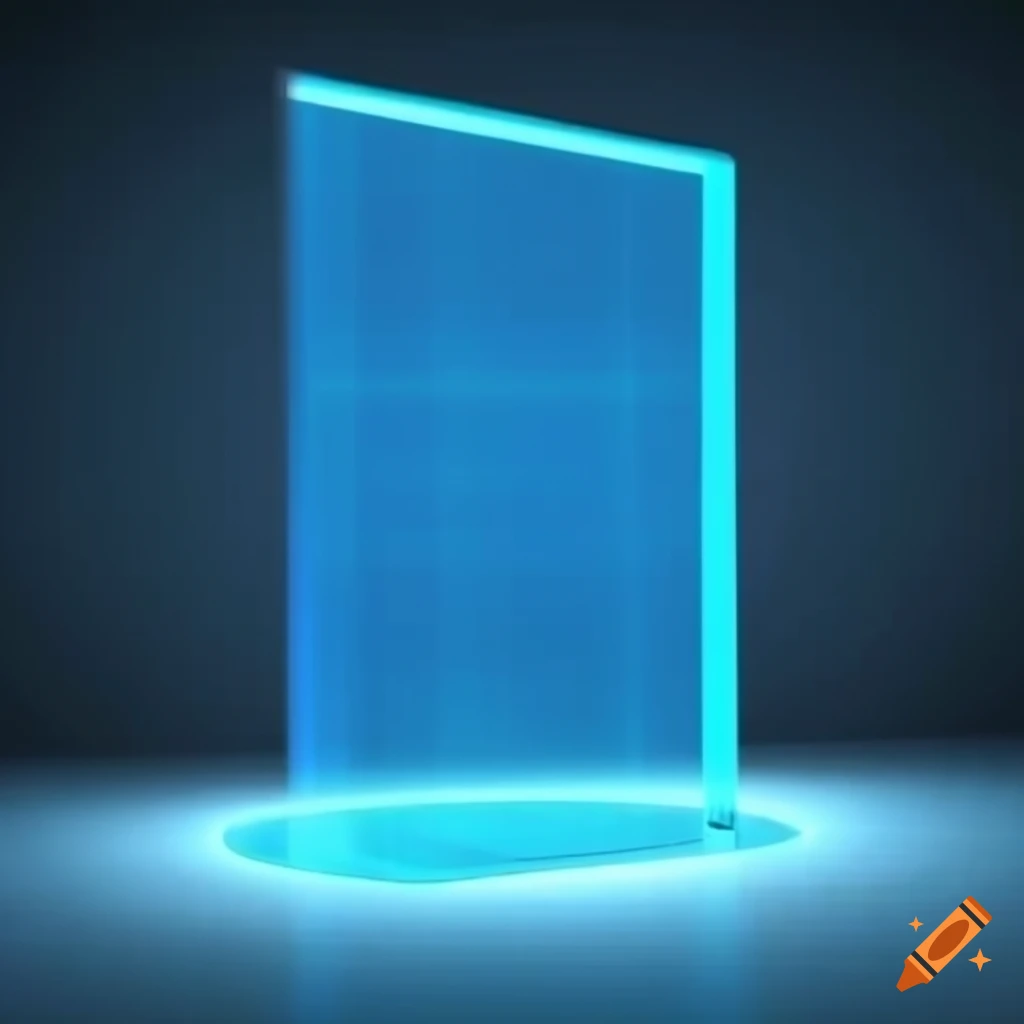 Blue hologram screen rendering