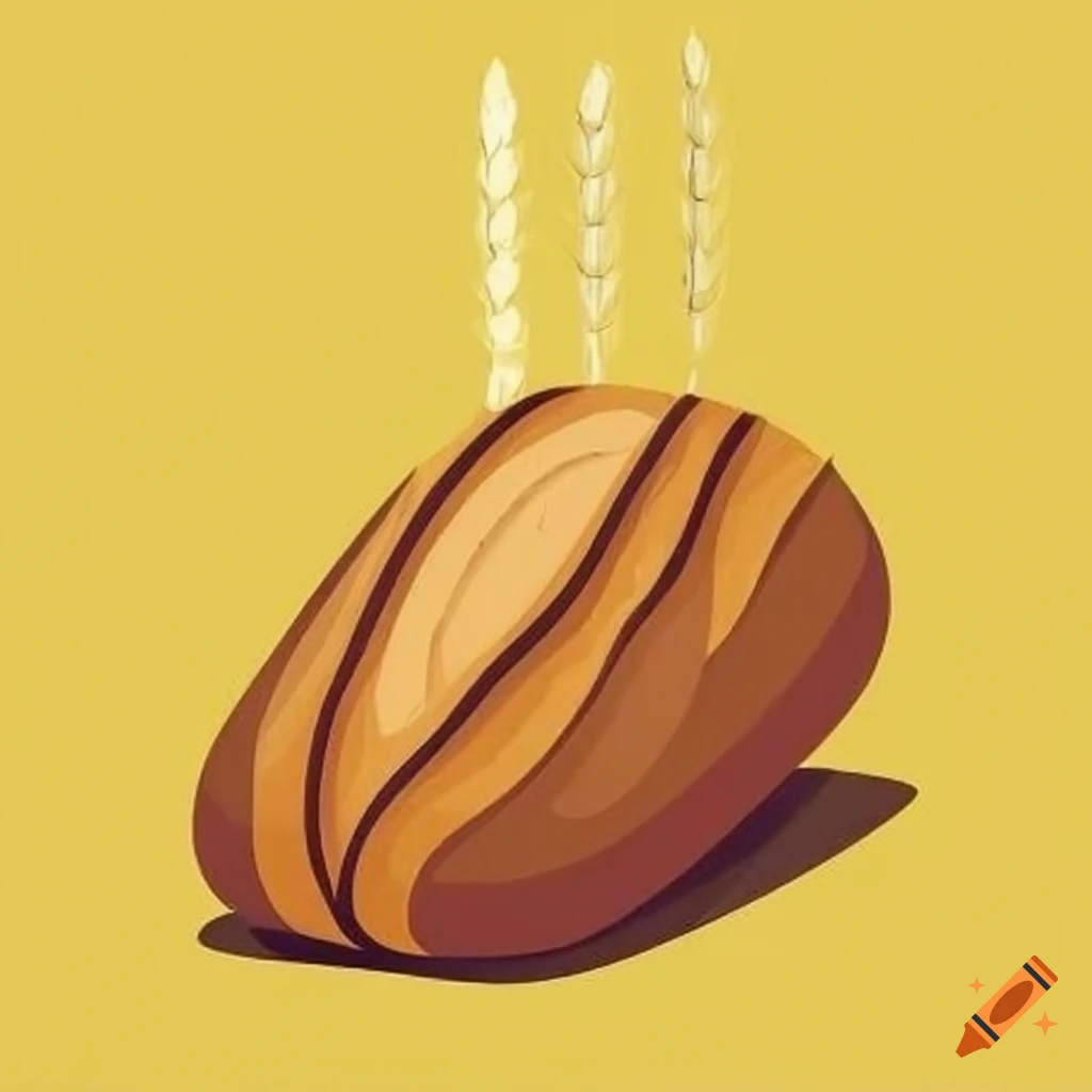 Fresh and yellow bread in modern design on Craiyon